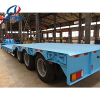 China 3 Axle Front Load Low Bed Trailer with Hydraulic Detachable Gooseneck and ABS Optional for sale