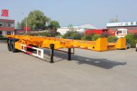 China 30 tons Max Payload Steel Skeleton Container Semi Trailer for 2 Axles 20ft 40ft Containers for sale