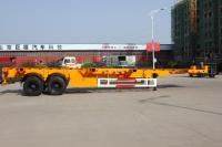 China 30 tons Max Payload Steel Skeleton Container Semi Trailer for 2 Axles 20ft 40ft Containers for sale