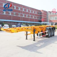 China Truck 20ft 40ft Skeleton Gooseneck Container Chassis Skeletal Trailer with 2*13T FUWA Axle for sale