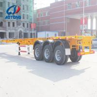China Truck 20ft 40ft Skeleton Gooseneck Container Chassis Skeletal Trailer with 2*13T FUWA Axle for sale
