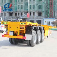 China Truck 20ft 40ft Skeleton Gooseneck Container Chassis Skeletal Trailer with 2*13T FUWA Axle for sale