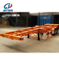 China 2020 3 Axle Container 40ft Truck Trailer Chasis Skeleton Semi Trailer with Steel Q235 for sale