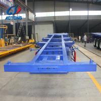 China 2020 3 Axle Container 40ft Truck Trailer Chasis Skeleton Semi Trailer with Steel Q235 for sale