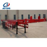 China 2020 3 Axle Container 40ft Truck Trailer Chasis Skeleton Semi Trailer with Steel Q235 for sale