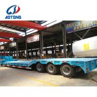 China Removable Gooseneck Lowboy Trailer with 4mm Checked Plate and Heavy Duty Performance for sale