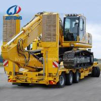 China Heavy Duty Aorong 4 axle 80-120Ton Lowbed Trailer with 40 Ton Two Speed Landing Gear for sale