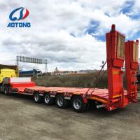 China Heavy Duty Aorong 4 axle 80-120Ton Lowbed Trailer with 40 Ton Two Speed Landing Gear for sale