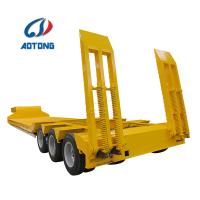 China 80T Low Bed Semi Trailer Heavy Loader Lowboy Truck Trailers with Custom's Requirement for sale