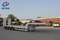 China 80T Load Gooseneck Low Boy Semi Trailer for Excavator Carrier Max Payload 120 Tons for sale