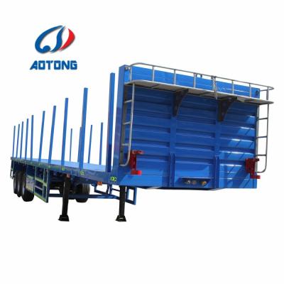 China 20ft 40ft 45ft Flatbed Truck Trailer with Fuwa Bpw Optional Axle and 2