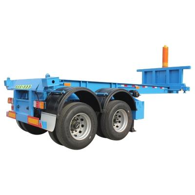 China JOST 28Tons Heavy Duty Dump Semi Trailer 2 Axle 3 Axle 20ft 40ft Tipping Container Chassis for sale