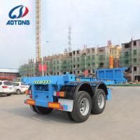 China JOST 28Tons Heavy Duty Dump Semi Trailer 2 Axle 3 Axle 20ft 40ft Tipping Container Chassis for sale