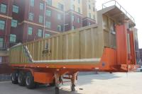 China OE NO. Juyuan Trailer 3 Axles 40ft Tipping Chassis Container Tipper Trailer for Stone for sale