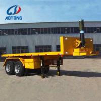 China AOTONG 2 axles 20ft hydraulic lifting dump trailer/ container tipper trailer for hauling for sale