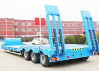 China 40t-120t Low Bed semi trailers with Mechanical/Hydraulic ladder and Mechanical Suspension for sale
