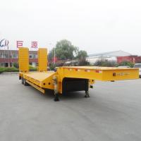 China 40t-120t Low Bed semi trailers with Mechanical/Hydraulic ladder and Mechanical Suspension for sale