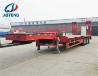China 40t-120t Low Bed semi trailers with Mechanical/Hydraulic ladder and Mechanical Suspension for sale