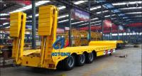 China 120 Tons Max Payload Drop Deck Lowboy Truck Trailers for Heavy Duty Transportation for sale