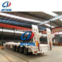 China 120 Tons Max Payload Drop Deck Lowboy Truck Trailers for Heavy Duty Transportation for sale