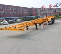China 12500*2500*1550mm Producer 20ft/40ft Skeleton Shipping Container Semi Trailer for USA for sale