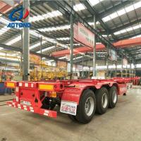 China Design 3-Axle 40ft Skeleton Chassis Semi Truck Trailer for Container Transport by AOTONG for sale