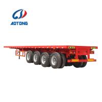 China Mechanical/Air Suspension 3 Axle Flatbed Semi Trailer for Shipping Container Transport for sale