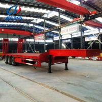 China Low Bed Trailers Semi Truck Trailer 60 Ton Lowboy Trailer 3 Axles Excavator Carrier Truck for sale