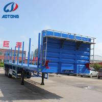 China Mechanical/Air Suspension 3 Axle Flatbed Semi Trailer for Shipping Container Transport for sale