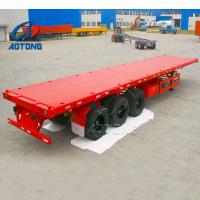 China 20ft 40ft Container Transport Flatbed Semi Trailer with Mechanical/Hydraulic Ladder for sale