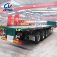 China 20ft 40ft Container Transport Flatbed Semi Trailer with Mechanical/Hydraulic Ladder for sale