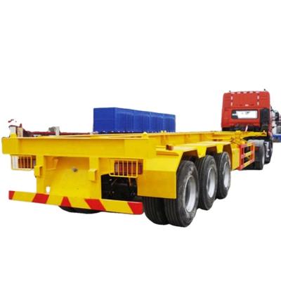 China Producer 2-3axles 20ft/40ft 30-60tons Container Skeleton Trailer/Flatbed Semi Trailer for sale