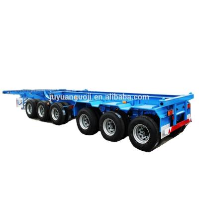 China 20ft Container Interlink Truck Skeleton Super Link Semi Trailer with FUWA BPW Axles for sale