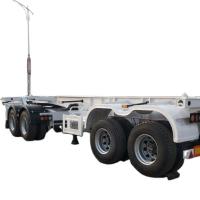 China 13000X2500X3090 mm Steel 3 Axles Bi-Train Tandem Semi Trailer for Container Loading for sale