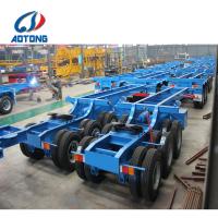 China 13000X2500X3090 mm Steel 3 Axles Bi-Train Tandem Semi Trailer for Container Loading for sale