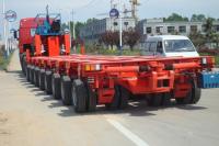 China 200T Goldhofer Modular Trailer with Power Gooseneck Heavy Duty Hydraulic Axis Trailer for sale