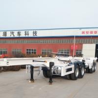 China 20ft Skeletal Superlink Tandem Semi Trailers Bi-train Trailer with Electric 24V 7 ways for sale