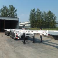China 20ft Skeletal Superlink Tandem Semi Trailers Bi-train Trailer with Electric 24V 7 ways for sale
