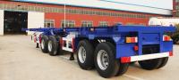 China 20ft Skeletal Superlink Tandem Semi Trailers Bi-train Trailer with Electric 24V 7 ways for sale