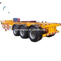 China 12R22.5 Tire Skeleton Chassis Semi Truck Trailer with 4/8/12 Twist Locks in Malaysia for sale