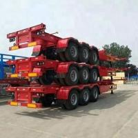 China 12R22.5 Tire Skeleton Chassis Semi Truck Trailer with 4/8/12 Twist Locks in Malaysia for sale