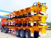 China Transport 20ft 40ft Container 2019 3 Axle Skeleton Semi Trailer with 13 Ton Fuwa Axle for sale