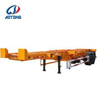 China Transport 20ft 40ft Container 2019 3 Axle Skeleton Semi Trailer with 13 Ton Fuwa Axle for sale