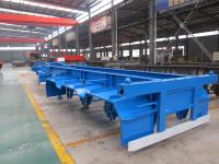 China Transport 20ft 40ft Container 2019 3 Axle Skeleton Semi Trailer with 13 Ton Fuwa Axle for sale