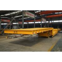 China 70Tons Heavy Duty Gooseneck 3 Axles Lowbed Trailer with 2 Optional Rear Steel Ladders for sale
