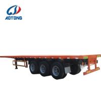 China 2 axle 40ft or 20ft trailer container flatbed truck trailer with 12500*2500*1520 size for sale