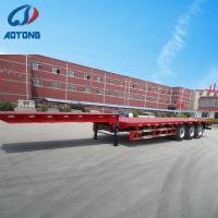China 2 axle 40ft or 20ft trailer container flatbed truck trailer with 12500*2500*1520 size for sale