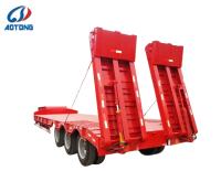 China 50/60/80/100/120 tons low bed flatbed trailer with 3 axles and Yahua / JOST landing gear for sale