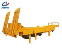 China 50/60/80/100/120 tons low bed flatbed trailer with 3 axles and Yahua / JOST landing gear for sale