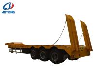 China 60 Tons 3 Axle Lowbed Loader Low Bed Semi Trailer for Heavy Duty Bulldozer Transport for sale